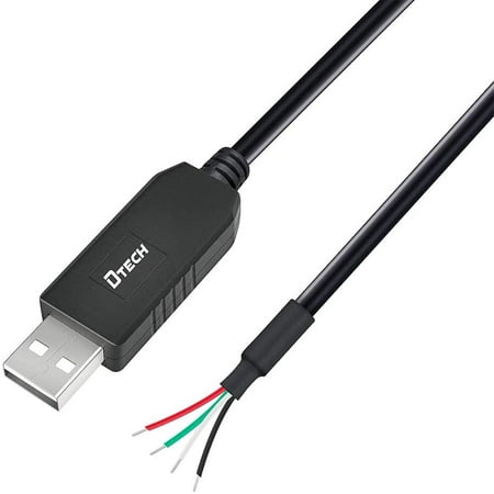 USB to UART TTL Serial 5V Adapter Cable 4 Wire End with FTDI Chip FT232 ...