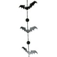 Guardian Of The Night Triple Bats Metal Beaded Wall Hanging Mobile Wind ...