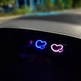 Agiufgs Car Heart Light Solar Powered LED Neon, 5 Light Modes with ...