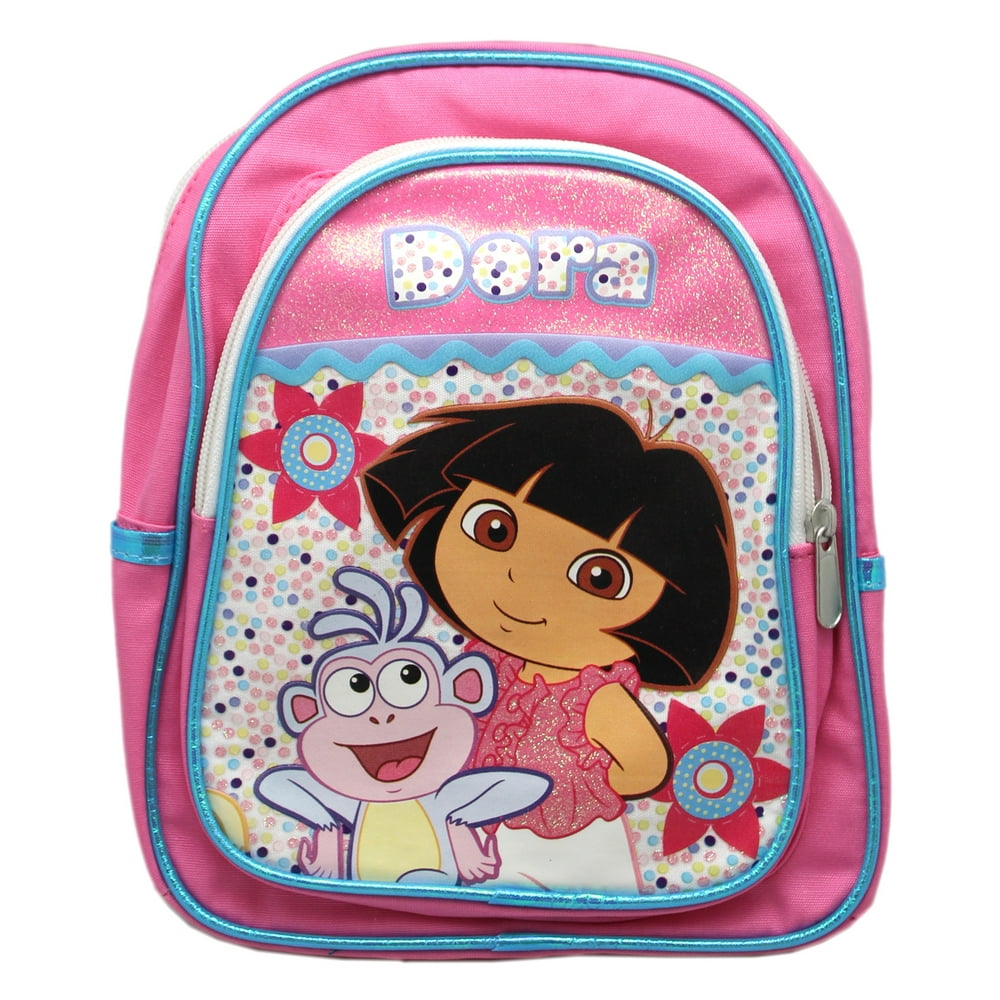 Backpack - Dora the Explorer Glittery Light Pink Floral Mini Toddler ...