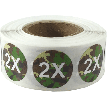 2X Clothing Labels Camo Round Circle Stickers For Retail Apparel 3/4 ...