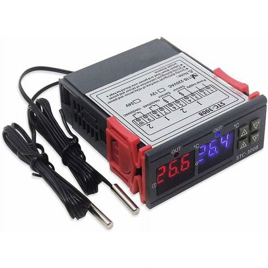 Controlador de temperatura digital inteligente de doble sonda Pantalla ...