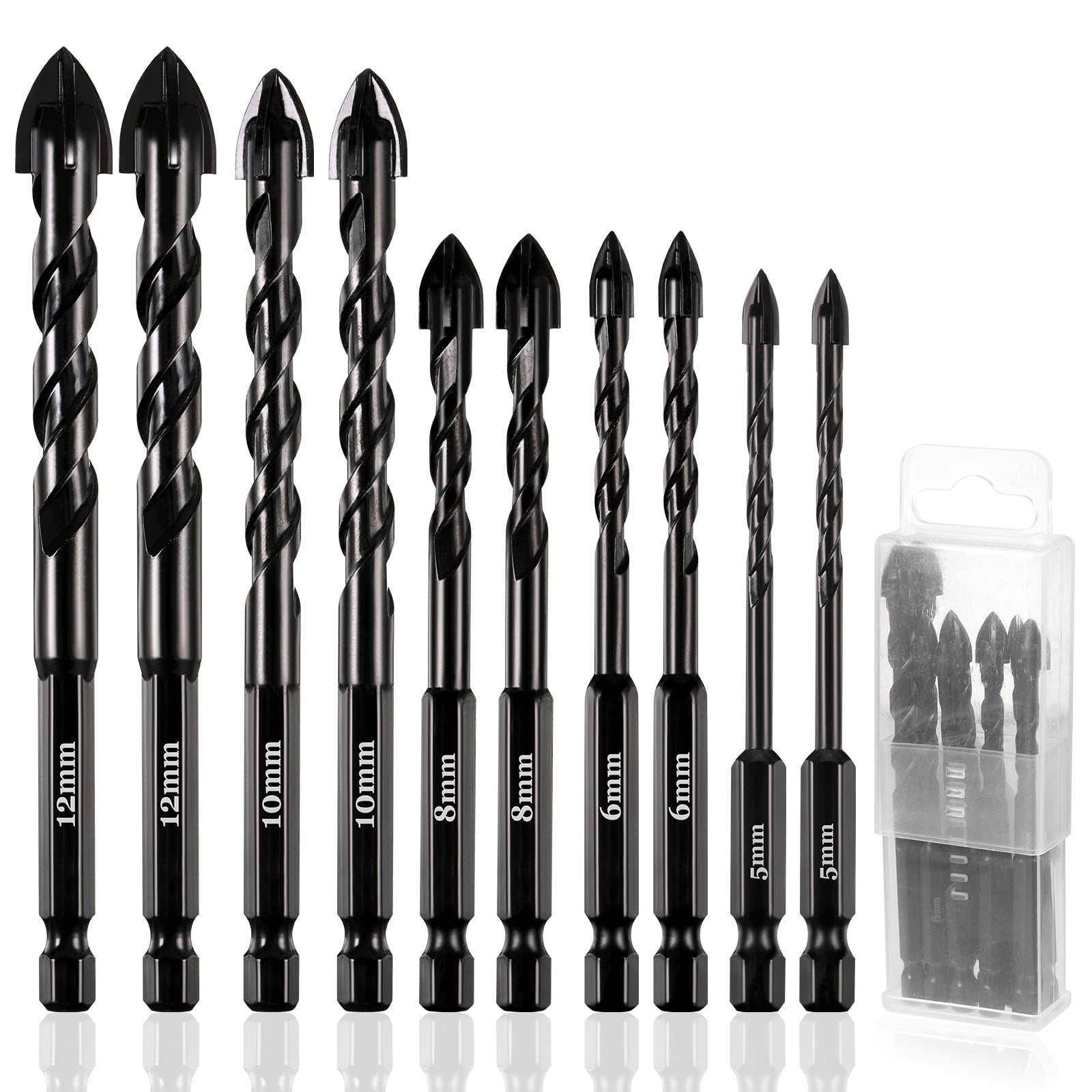 Click here for Bedienty Black Professional Masonry Drill Bits For... prices