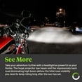 Black 5.75 (5 3/4) Round HALO DRL LED Headlight for Harley Davidson ...