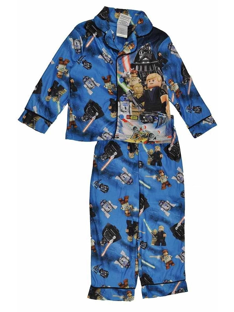 Boys Pajama Long Sleeve Coat and Lounge Pants Sleepwear Set, Lego Star ...
