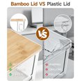 5 in 1 Trash Bag Dispenser with Bamboo Lid – Stackable Design, Extra ...