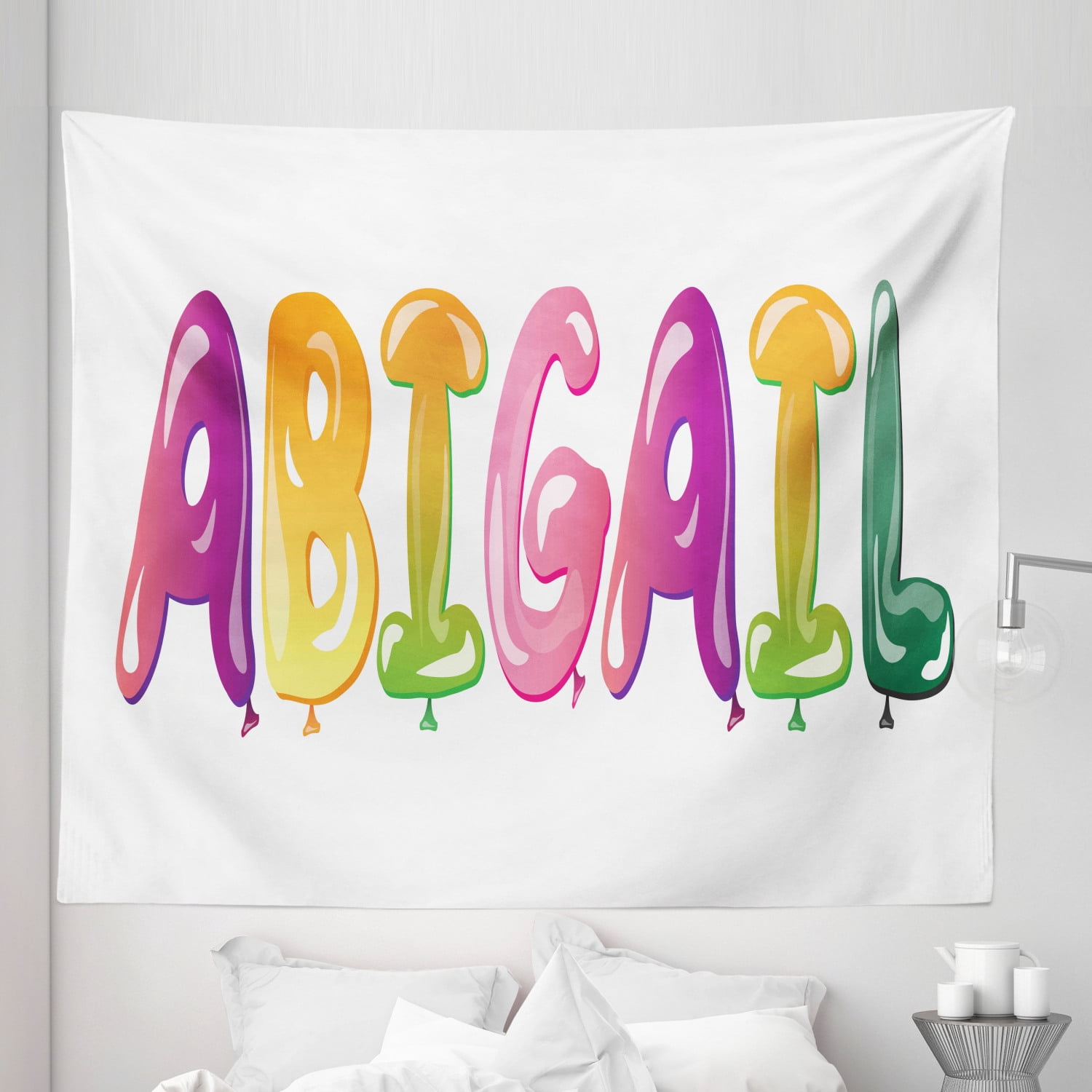 Abigail Tapestry, Colorful Feminine Name Alphabet with Historical Roots ...
