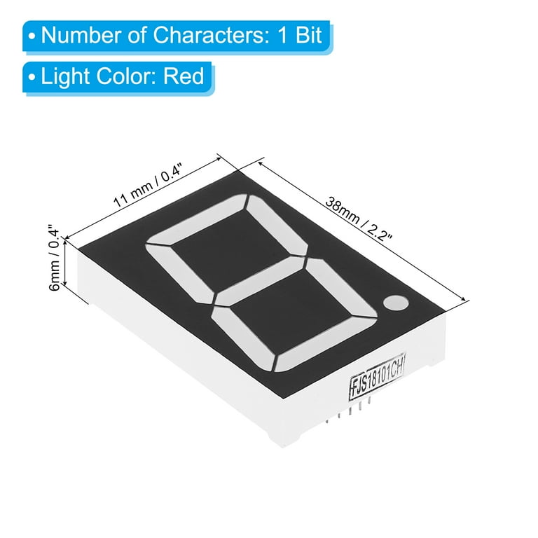 Seven Segment Display 10-Pack Red 0.5 Inch 7 Segment LED Displays ...