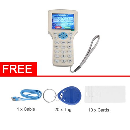 Super Full-Featured RFID ID Card Copier ID/IC Card Reader/Writer+10 ...