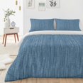 Blue King Duvet Cover Set, Country Vintage Minimalist Solid Color ...