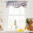 Abstract Marble Texture Tie Up Valances Curtain, Coral Pink Grey Blue ...