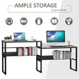 HomCom Industrial Style Double Sided Computer Desk with Strong Steel ...