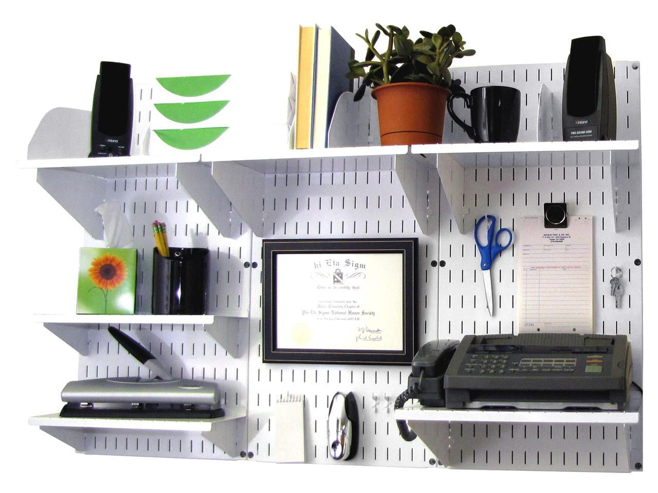 Wall Control Office Organizer Unit Wall Mounted Office Desk Storage and ...