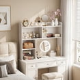 ZENSTYLE Premium 4-Tier Desk Shelf Organizer Modern White Desktop ...