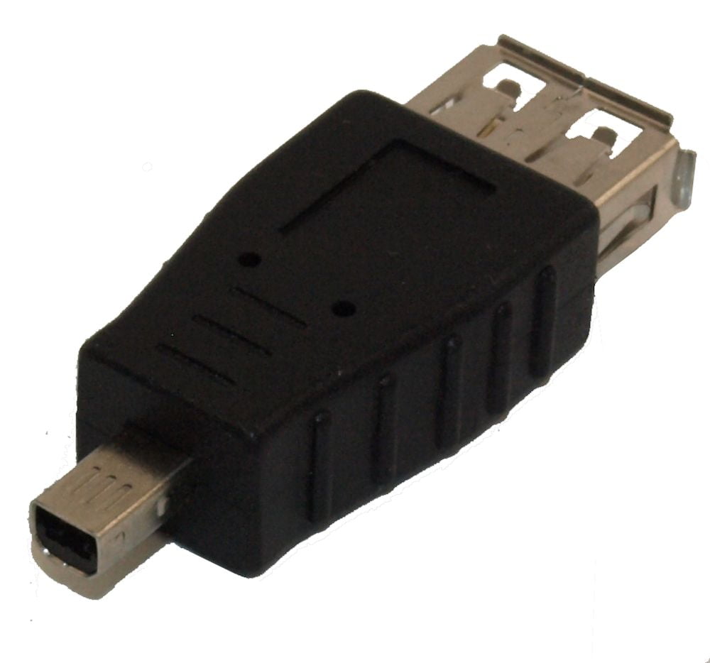 USB Type-A Female/Mini 4 pin Male Adapter - Walmart.com