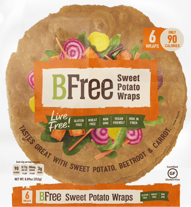 BFree Gluten Free Sweet Potato Wraps 8.89 oz 6 ct - Walmart.com