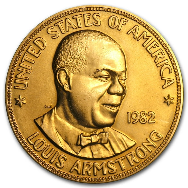 1 oz Gold Commemorative Arts Medal Louis Armstrong - Walmart.com