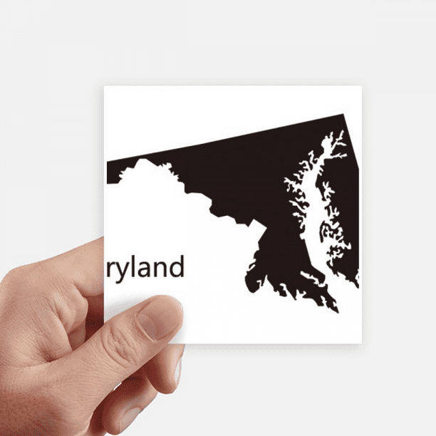 land America USA Map Outline Sticker Square Waterproof Stickers ...