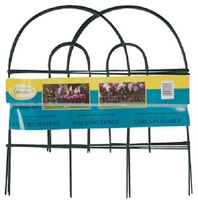 Panacea 89312 18" x 8' Green Wire Round Top Folding Garden Fence ...