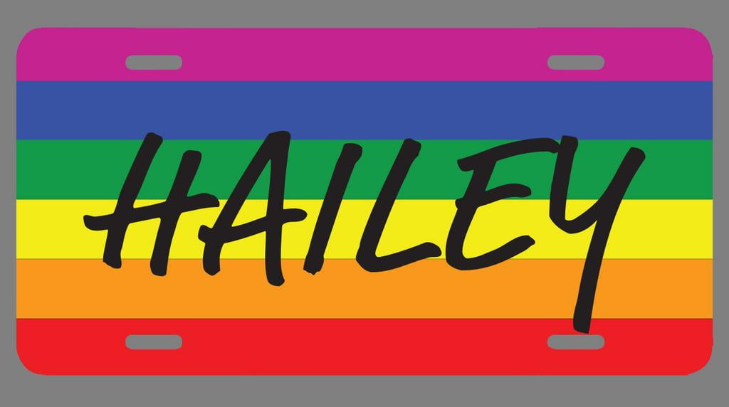 Hailey Name Pride Flag Style License Plate Tag Vanity Novelty Metal ...