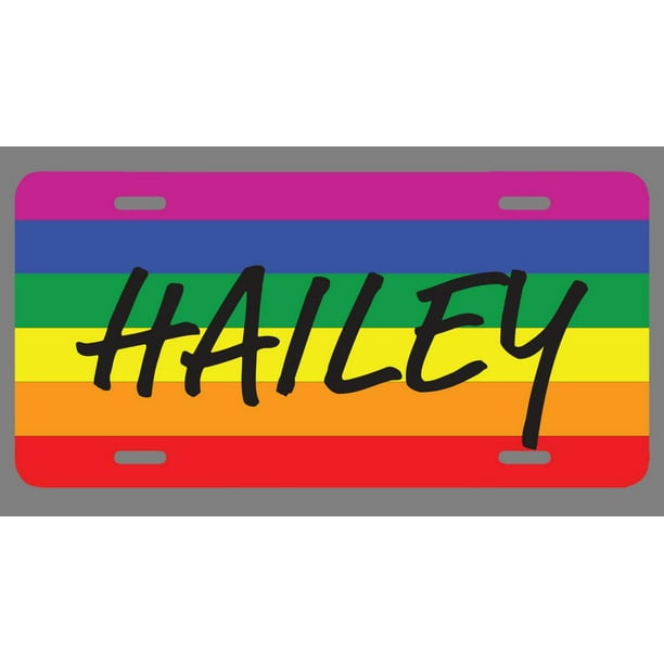 Hailey Name Pride Flag Style License Plate Tag Vanity Novelty Metal ...