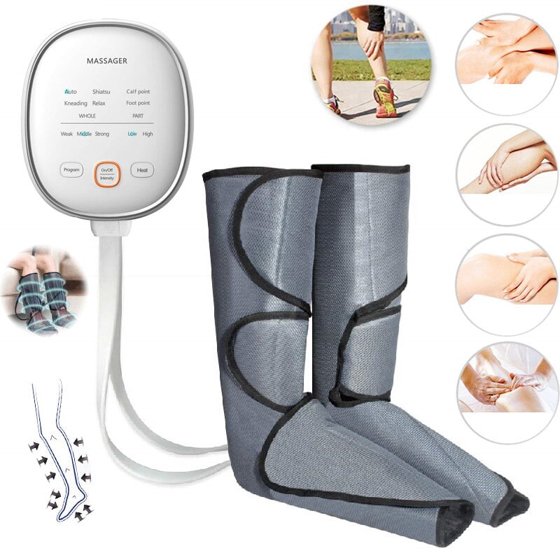 Leg Air Compression Massager Heated for Foot and Calf Circulation with ...