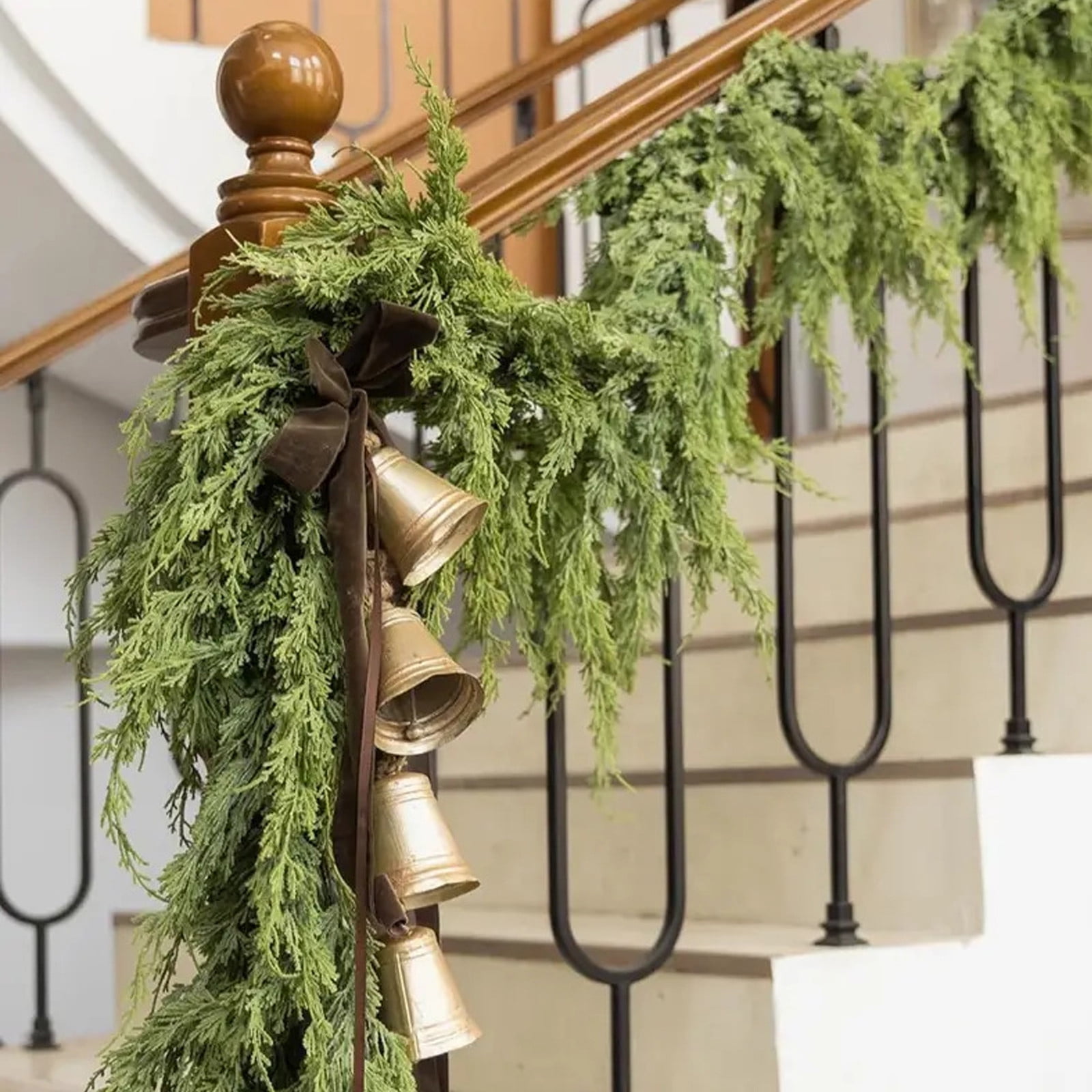 Click here for Leutsin 6.5ft Christmas Cedar Garland For Mantle r... prices