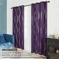 Deconovo Silver Wave Foil Printed Room Darkening Curtains, Window ...
