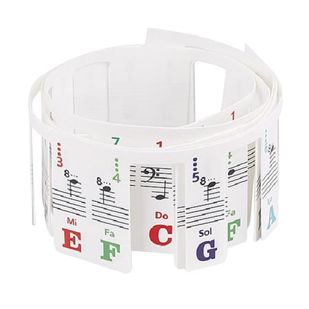 Piano Keyboard Note Strip Non Stick Piano Key Label Numbered Musical ...