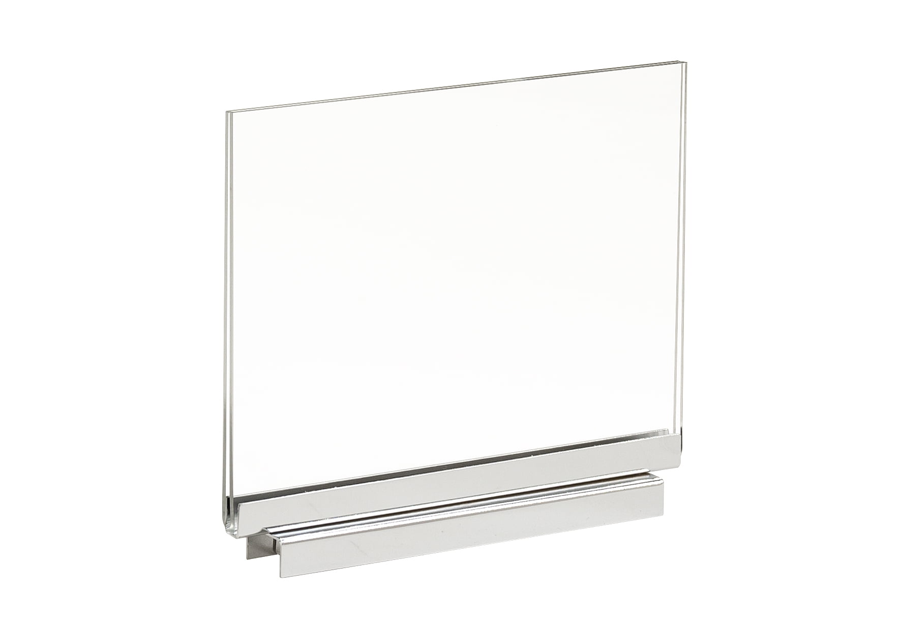 5 1/2 in. H x 7 in. W Acrylic Sign Holder with Magnetic Chrome Channel ...