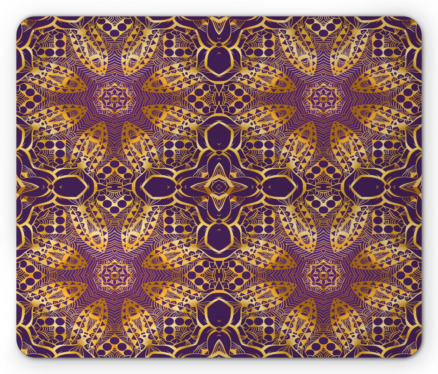 Purple Mandala Mouse Pad, Bohemian Motif Style Design Universe Image ...