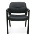 OFM Essentials Collection Bonded Leather Executive Side Chair, in Black ...
