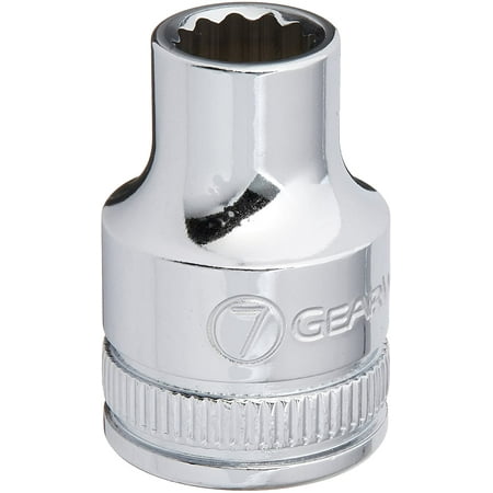 GEARWRENCH 80483 3/8" Drive 12 Point Standard Metric Socket 7mm, Black ...