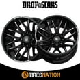 20x10 Dropstars 654BM Deep Concave Gloss Black Wheel 5x4.5/5x5 -25 ...