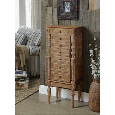 Hives and Honey Hillary Wood Brown Jewelry Armoire - Rich Walnut ...