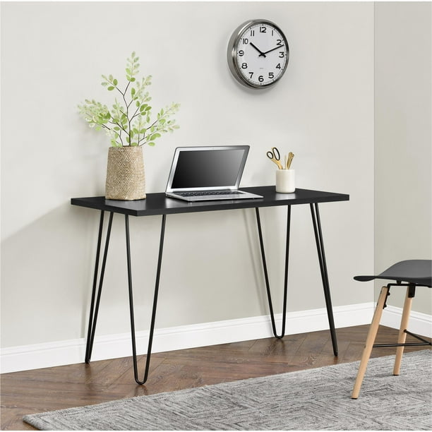 Mainstays Retro Computer Desk, Multiple Colors - Black Oak - Walmart.com