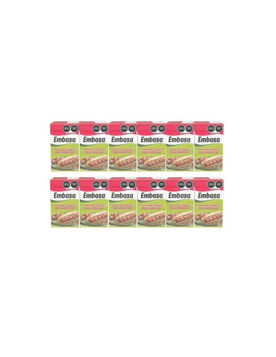 Pack de 12 Salsa Embasa Catsup Tetra 1kg Embasa Catsup Tetra | Bodega ...