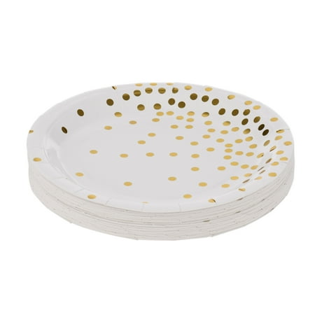 Amdohai 73 Pieces Paper Dinnerware Set Paper Cups Plates Napkins Straw ...