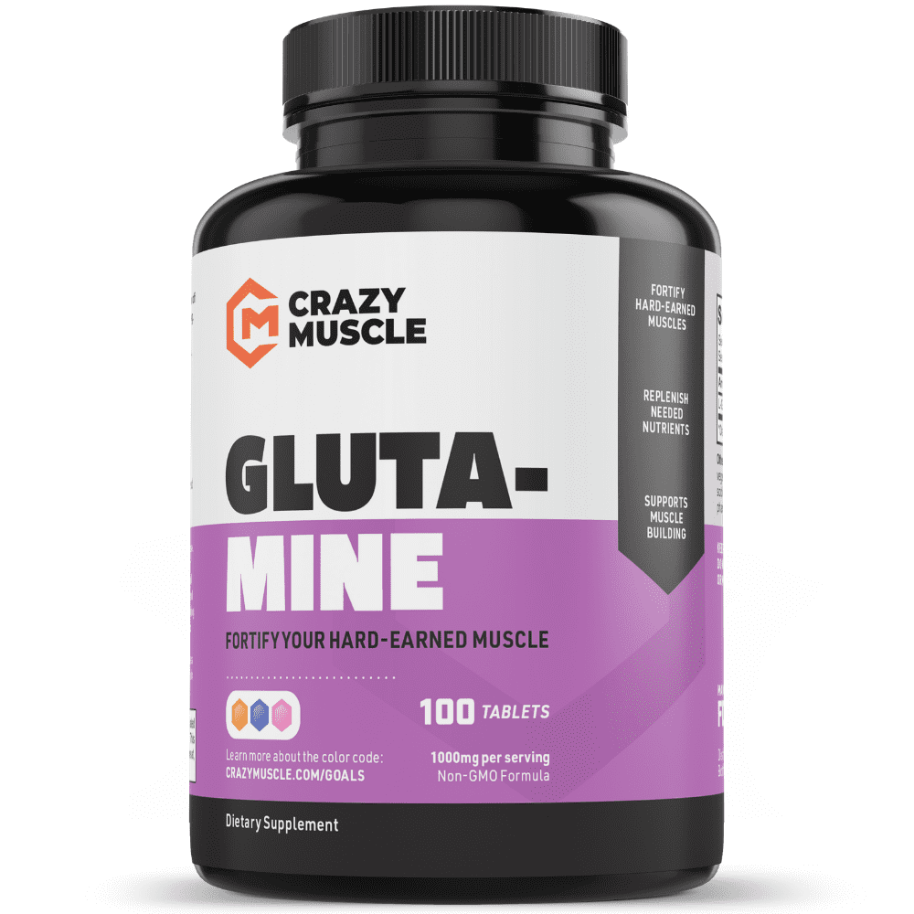 1000 mg L Glutamine Capsules by Crazy Muscle: Post Workout to ...