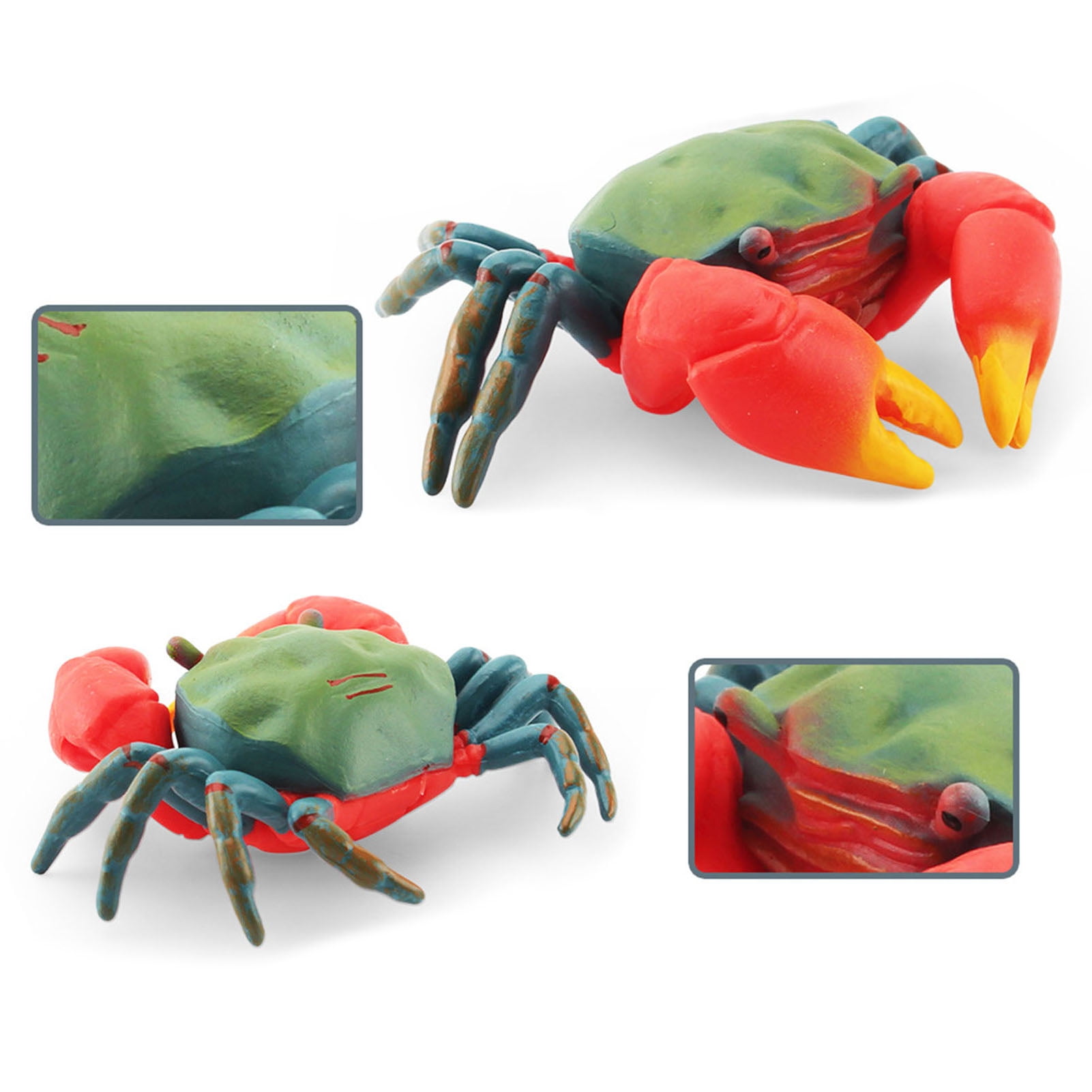 Fairnull Crab Figurine Simulated Fiddler Crab Sally Crabs Miniature ...