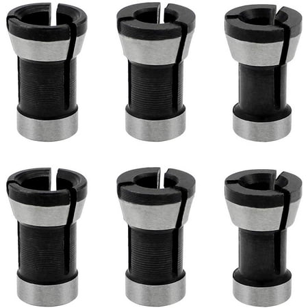 SICED Chuck Adapter - 6 Pieces 8mm 6.35mm 6mm Carbon Steel Collet Chuck ...