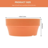 6 Pcs Large Clay Pots for Plants Artificial Flowers Round Durable ...