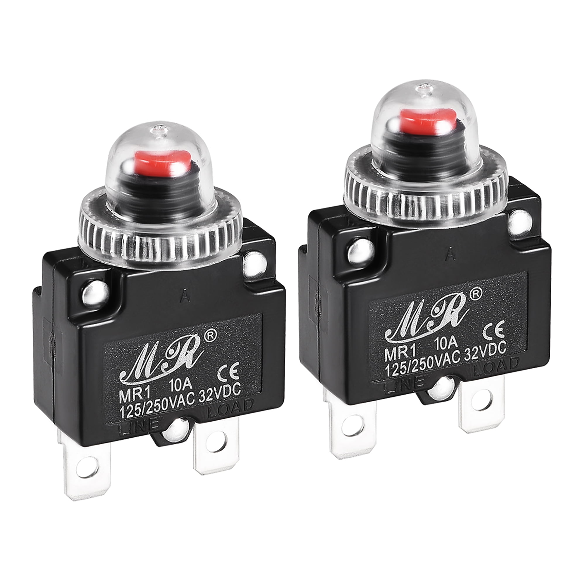 Thermal Circuit Breakers 10A 125 250V AC 32V DC Push Button Reset thermal-circuit-breakers-10a-125-250v-ac-32v-dc-push-button-reset