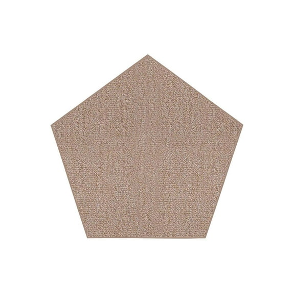 Galaxy Way Solid Color Indoor Outdoor Area Rug Beige - 6' Pentagon ...