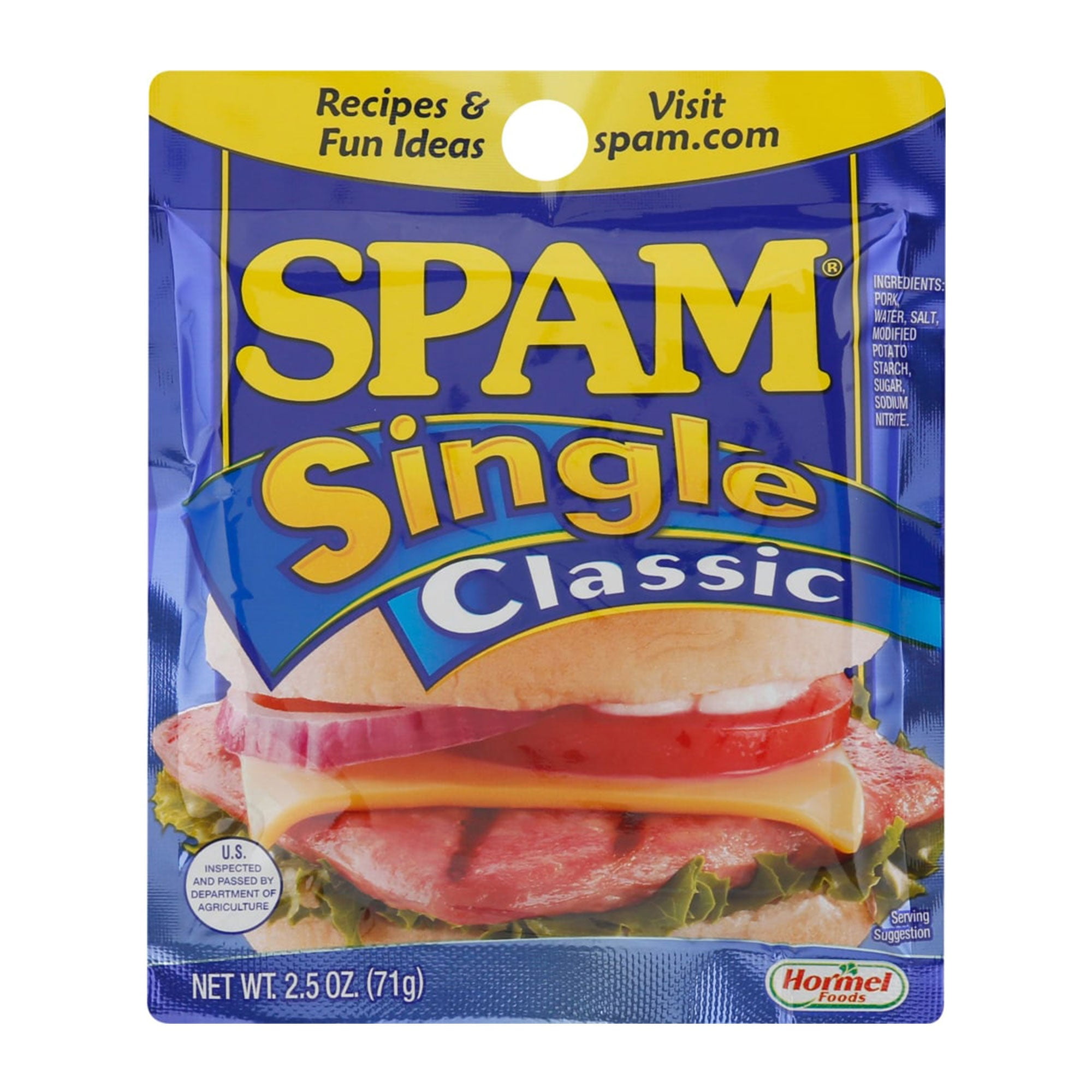 Spam Classic Single 2.5, Oz - Walmart.com