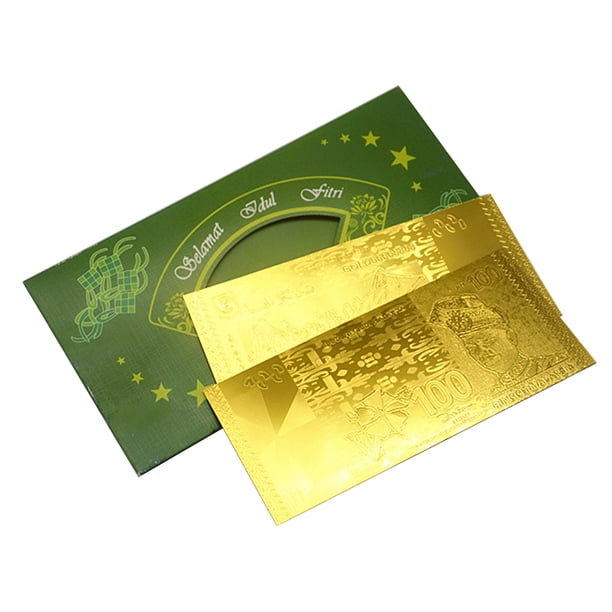 Amdohai Malaysian Ringgit Banknote 24k Gold Foil Paper Commemorative ...
