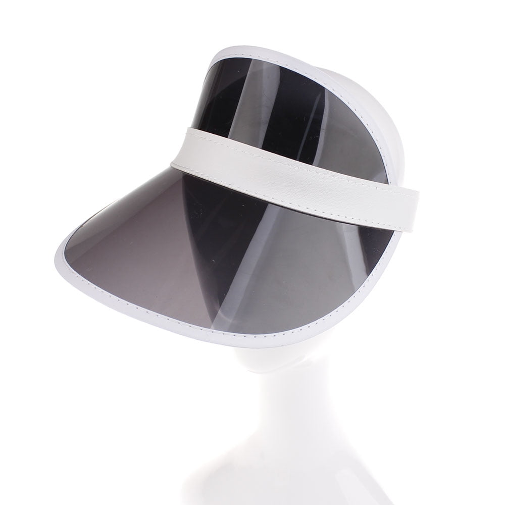 Men Women PVC Hat Sun Visor Hat Clear Plastic Sunscreen Cap Outdoor ...