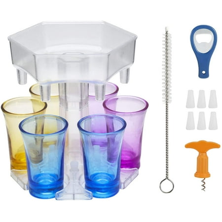 6 Shot Glass Dispenser and Holder,Cocktail Dispenser,for Filling ...