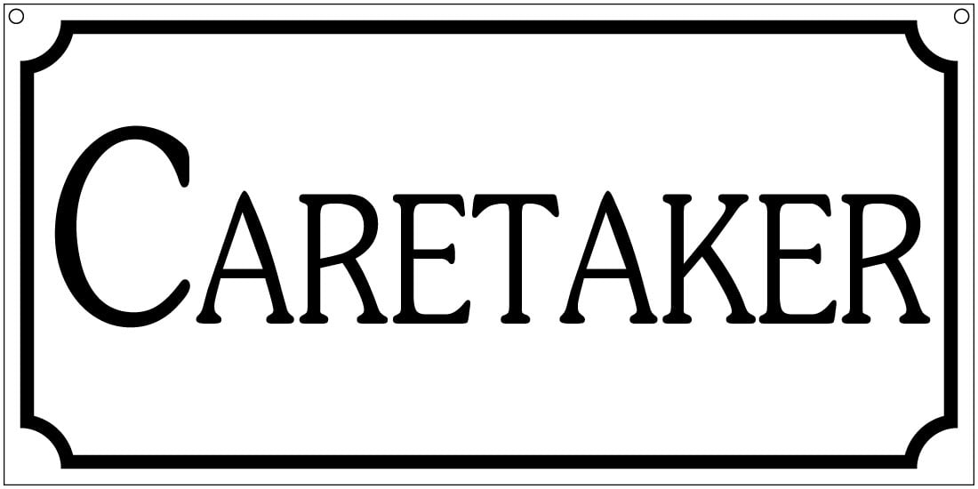 Caretaker- 6x12 Aluminum Retro Cosplay TV Movie Film sign - Walmart.com
