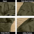 Byoo Boys Cargo Shorts with Pockets Solid Color Wide Leg High Rise Pull ...
